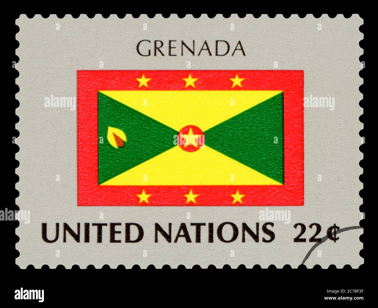 GRENADA - Postage Stamp of Grenada national flag, Series of United ...