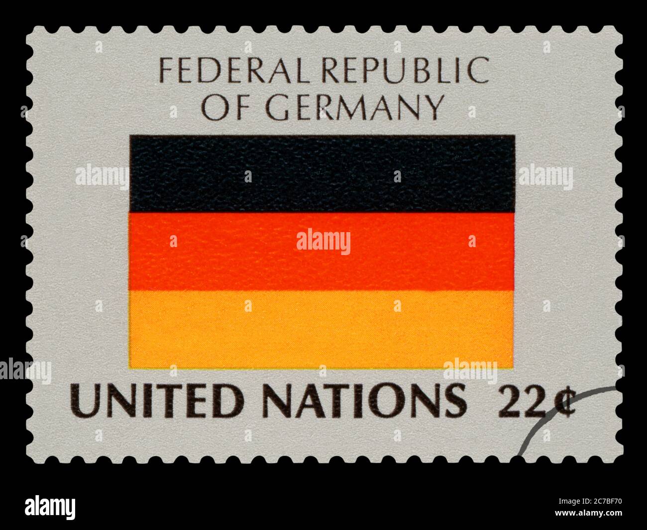 GERMANY - Postage Stamp of Germany national flag, Series of United ...
