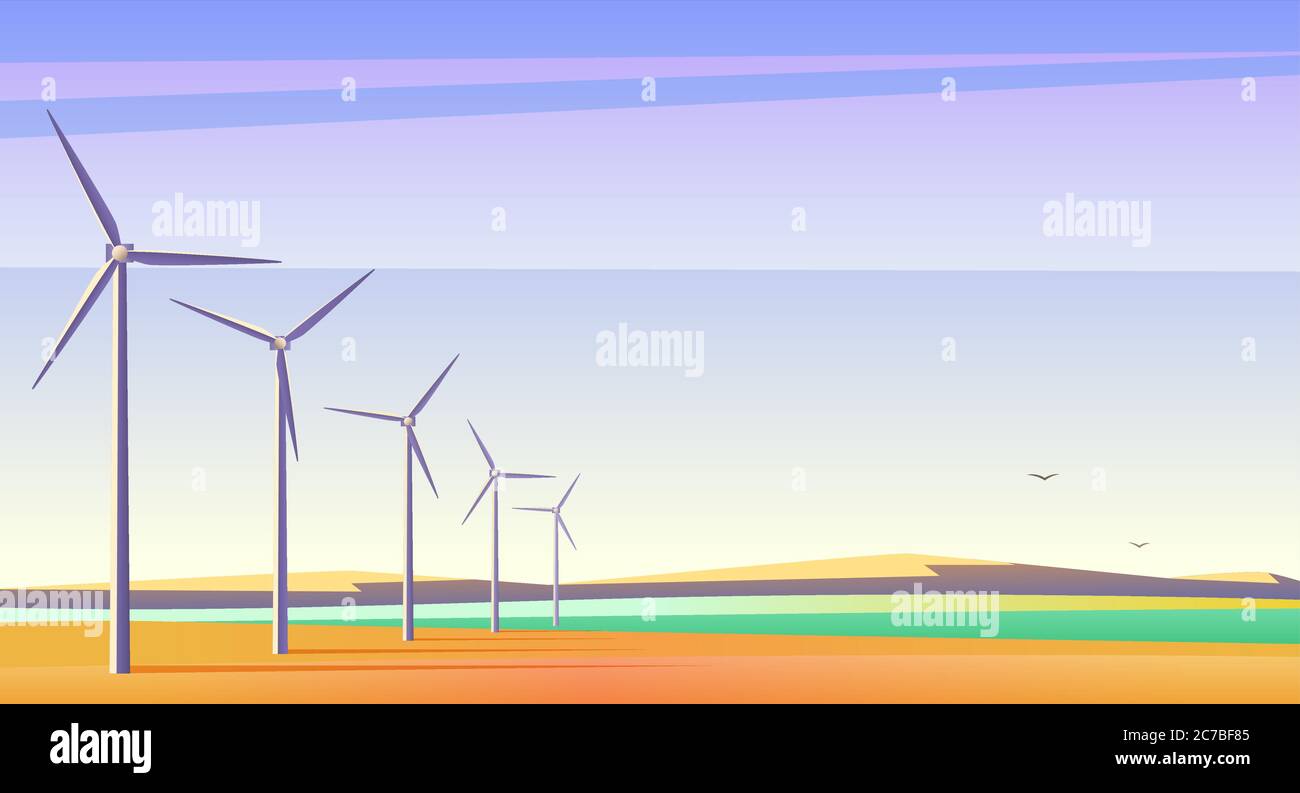 Alternative energy production in industrial Stock Vector Images - Alamy