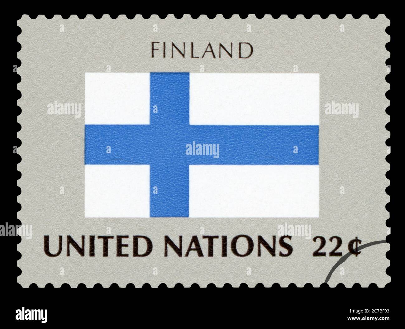 FINLAND - Postage Stamp of Finland national flag, Series of United ...