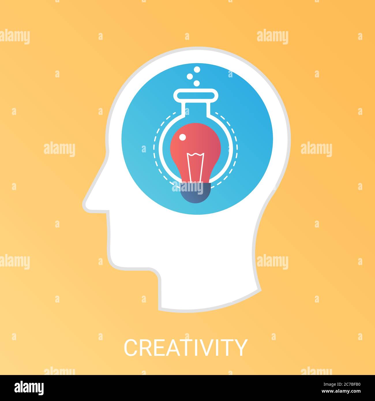 Vector Creativity concept. Modern gradient flat style Stock Vector ...