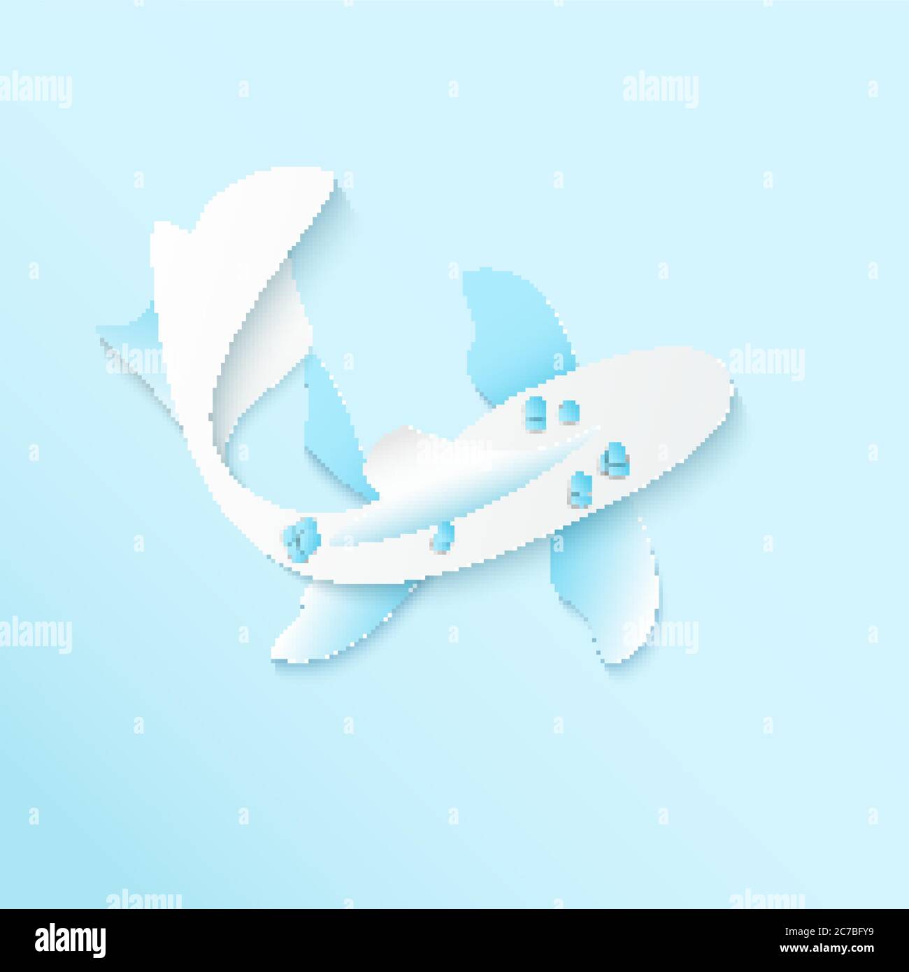Vector paper blue fish greeting card. Paper design Stock Vector Image ...