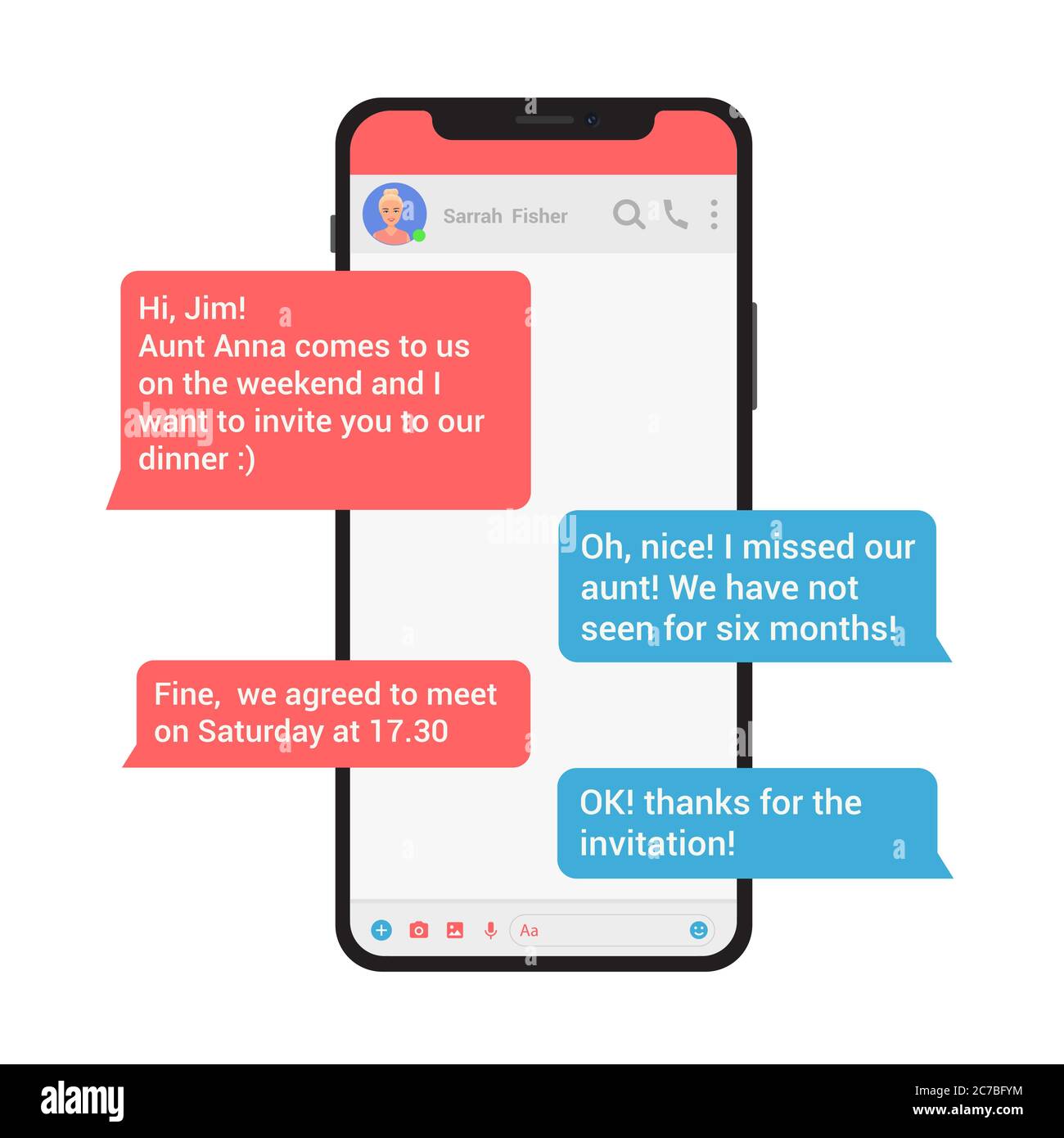 Chating and messaging vector illustration concept. Social network ...