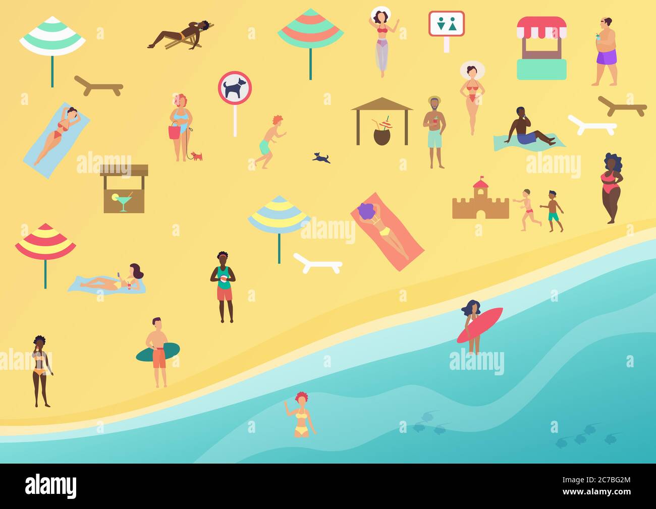 Sunbathing view Stock Vector Images - Alamy