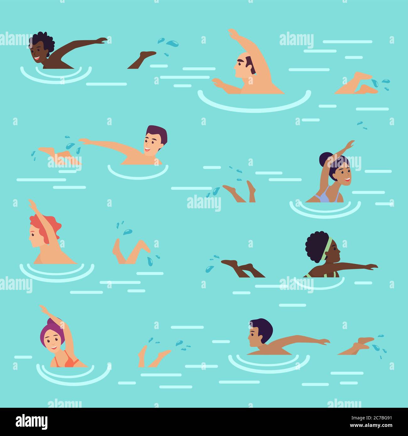 Surface swimmers Stock Vector Images - Alamy
