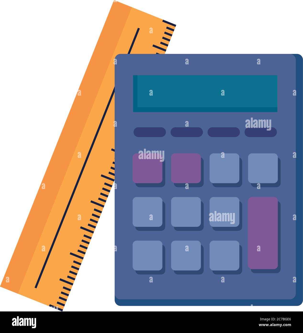 calculator and ruler vector design Stock Vector Image & Art - Alamy