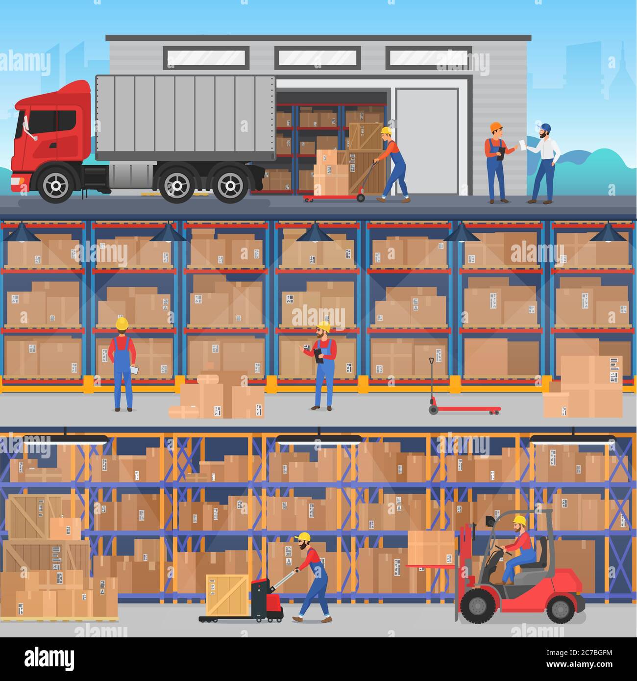 Warehouse vector Stock Vector Images - Alamy