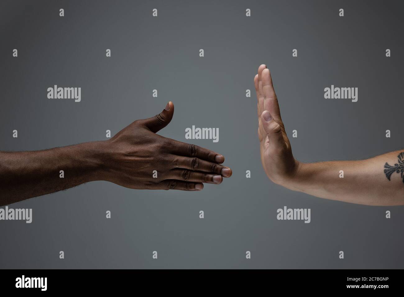 Stop shaming. Racial tolerance. Respect social unity. African and ...