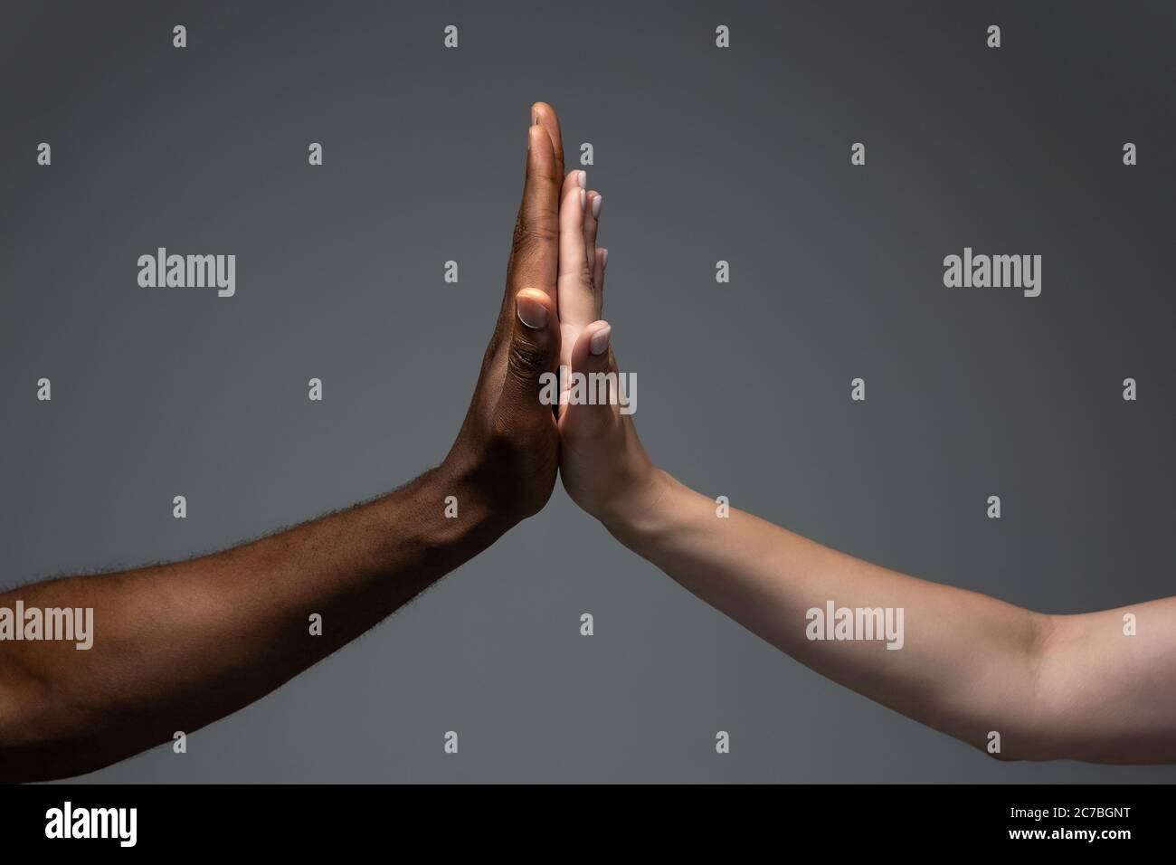 Clapping, teamwork. Racial tolerance. Respect social unity. African and ...