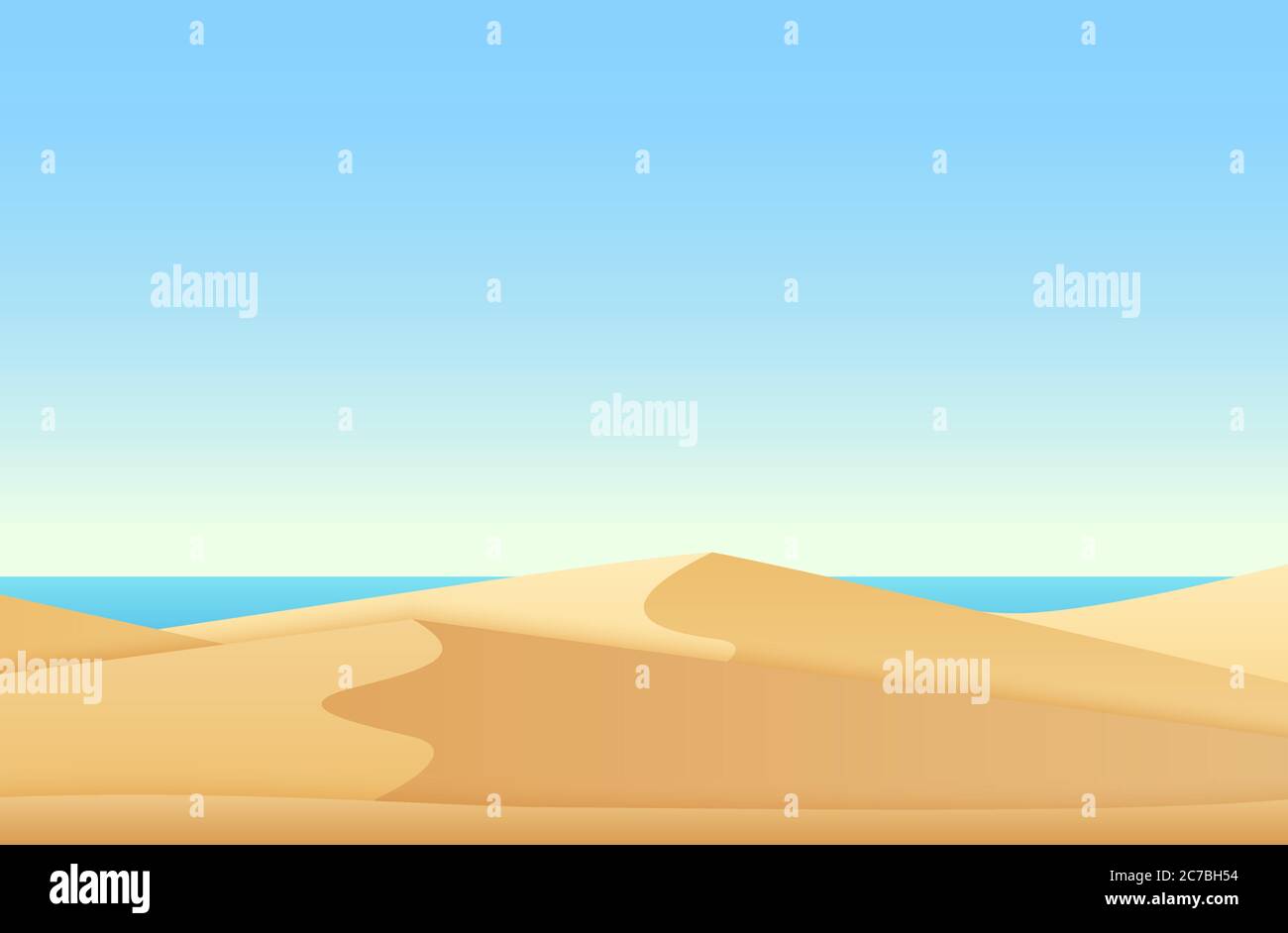 Desert beach sea Stock Vector Images - Alamy