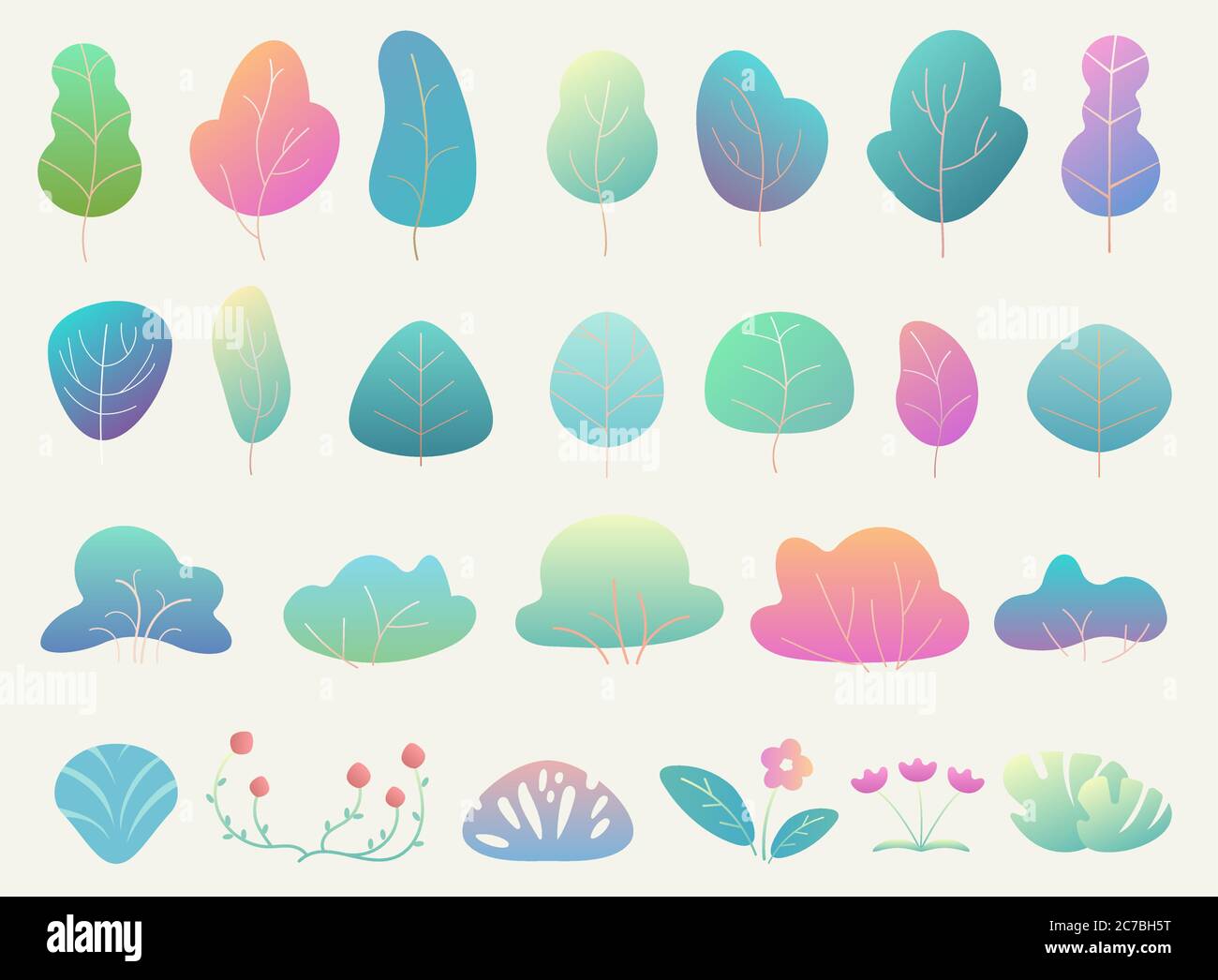 Trendy growth eco set symbol hi-res stock photography and images - Alamy