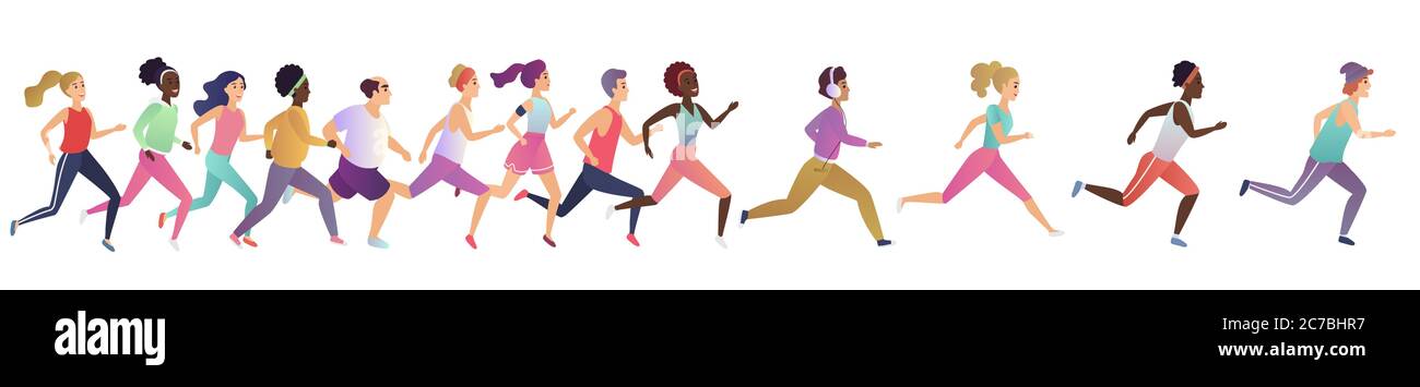 Marathon runners Cut Out Stock Images & Pictures - Alamy