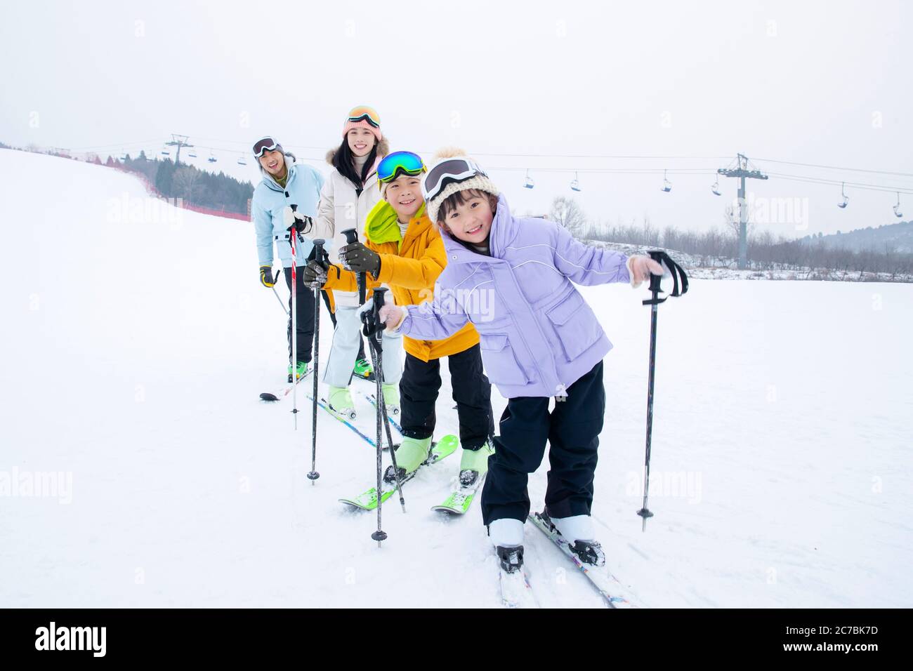 Children Ski Row High Resolution Stock Photography and Images - Alamy
