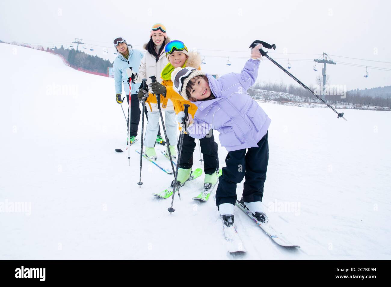 Children Ski Row High Resolution Stock Photography and Images - Alamy
