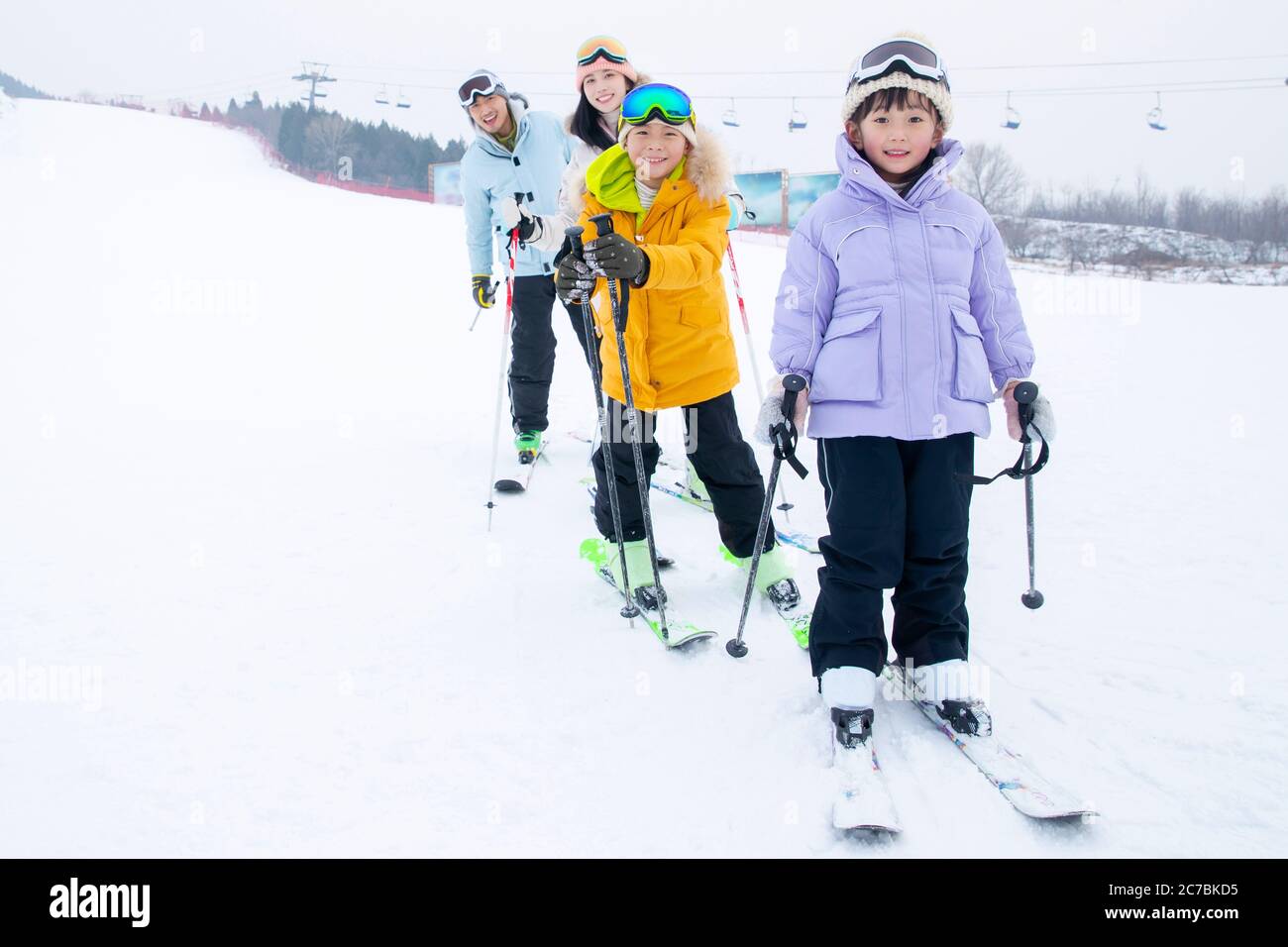 Children Ski Row High Resolution Stock Photography and Images - Alamy
