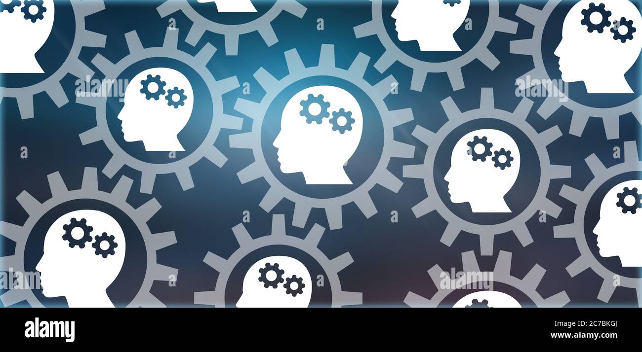 Illustration of a machine learning concept Stock Photo - Alamy