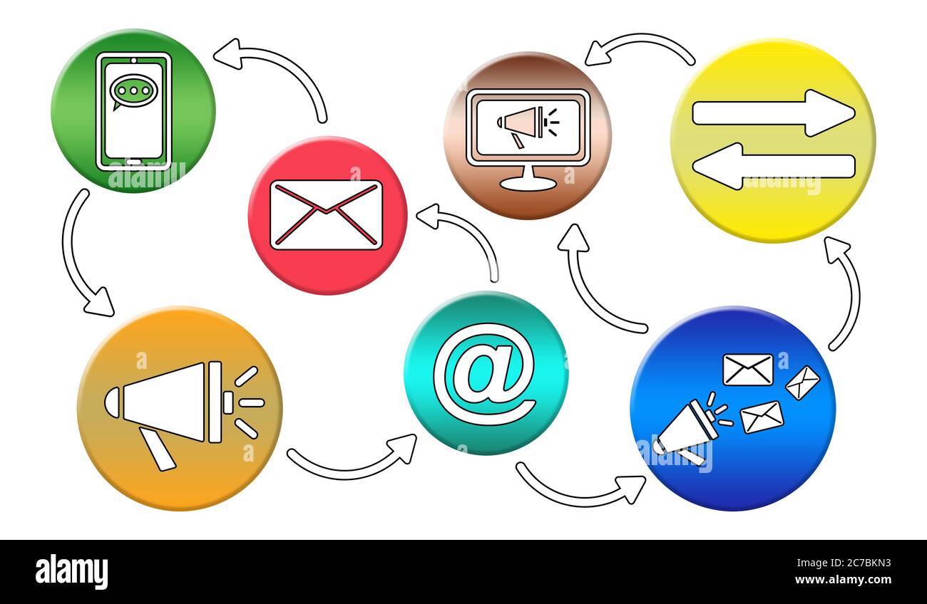 Illustration of a communication concept Stock Photo - Alamy