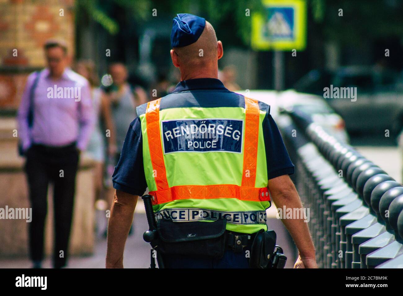 Budapest police car in budapest hungary hi-res stock photography and ...