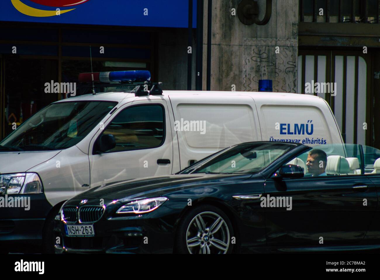 Budapest Hungary july 15, 2020 View of a traditional Hungarian police ...
