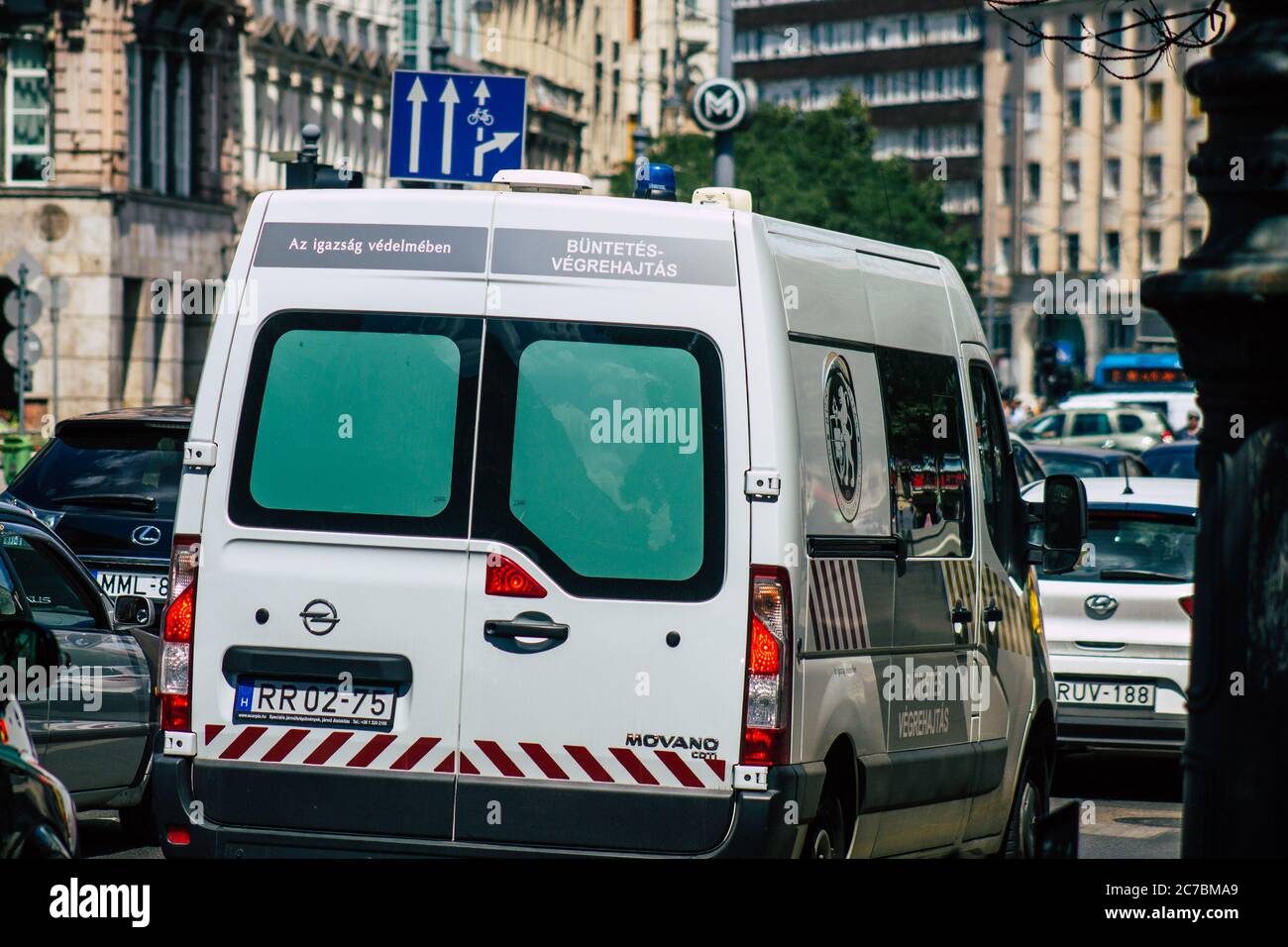 Budapest Hungary july 15, 2020 View of a traditional Hungarian police ...