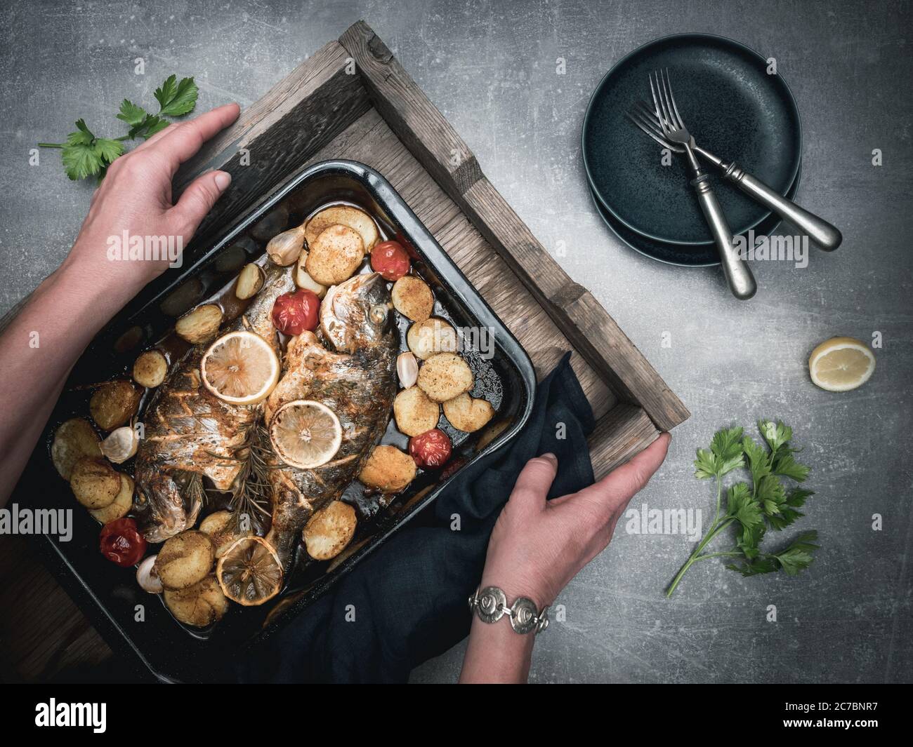 Woman with fish tail hi-res stock photography and images - Alamy