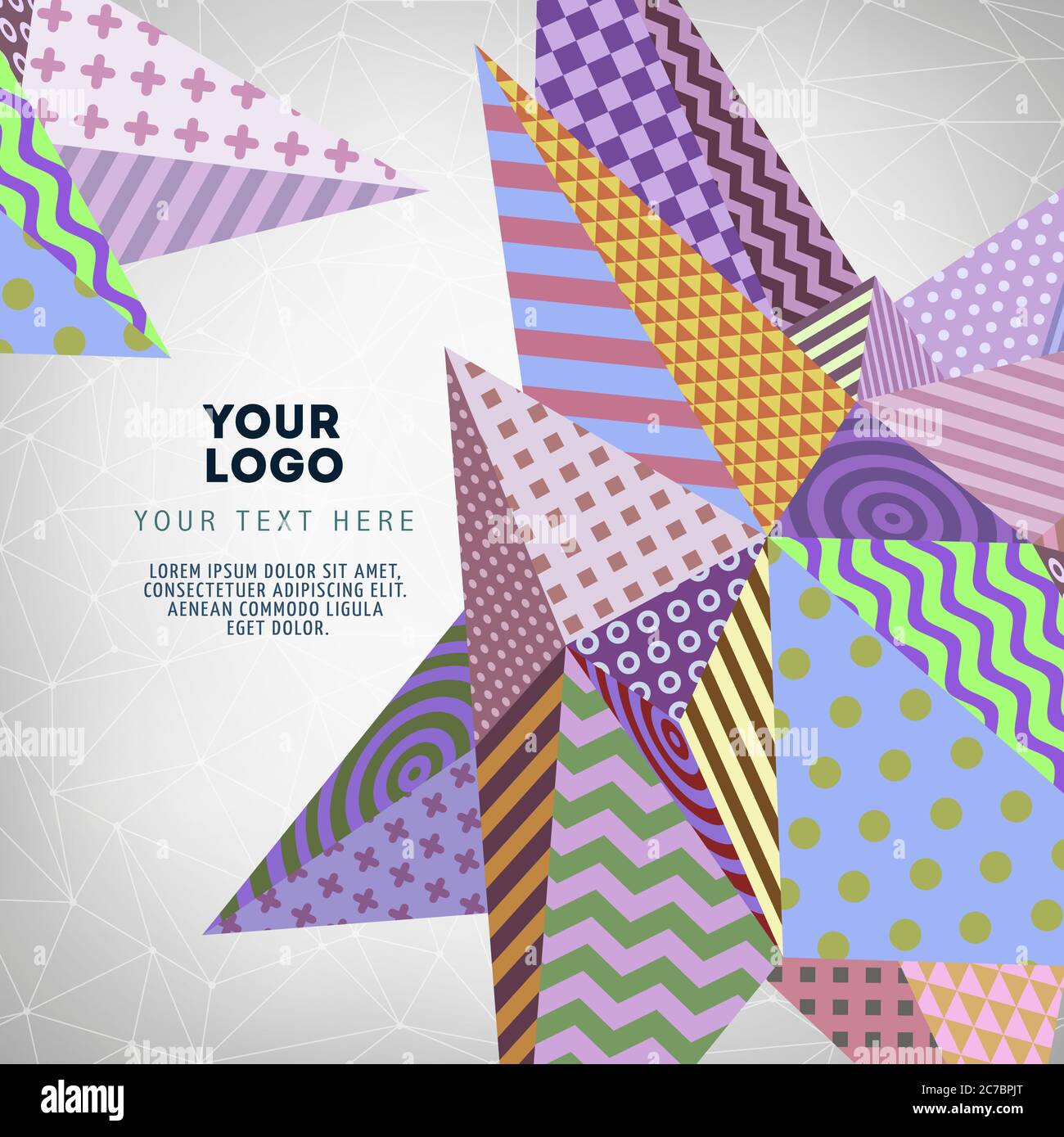 Vector card with retro style geometric shapes Stock Vector Image & Art ...