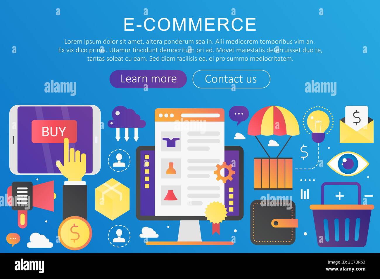 Business concept online shopping infographics hi-res stock photography ...