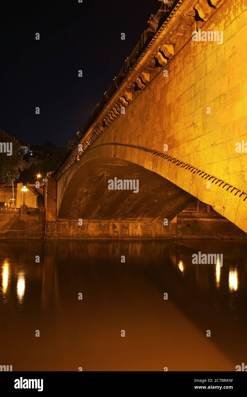 Galaktion Tabidze bridge in Tbilisi. Georgia Stock Photo - Alamy