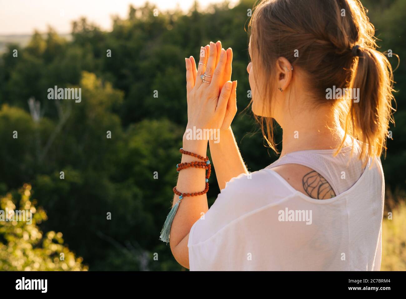 Hands in namaste position hi-res stock photography and images - Alamy