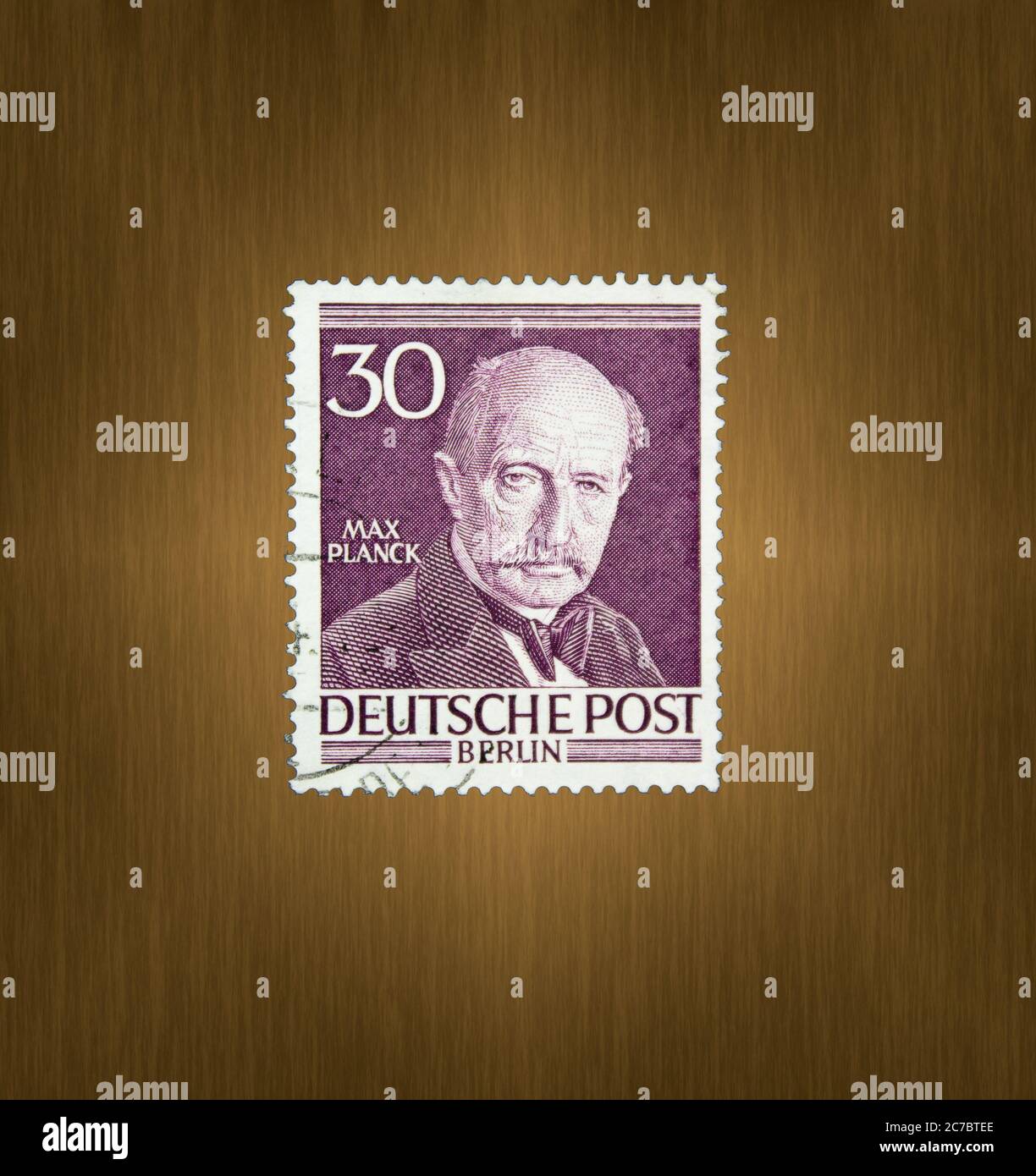 Postage stamp from the FRG Berlin. Printed on 01/24/1953. Max Planck ...