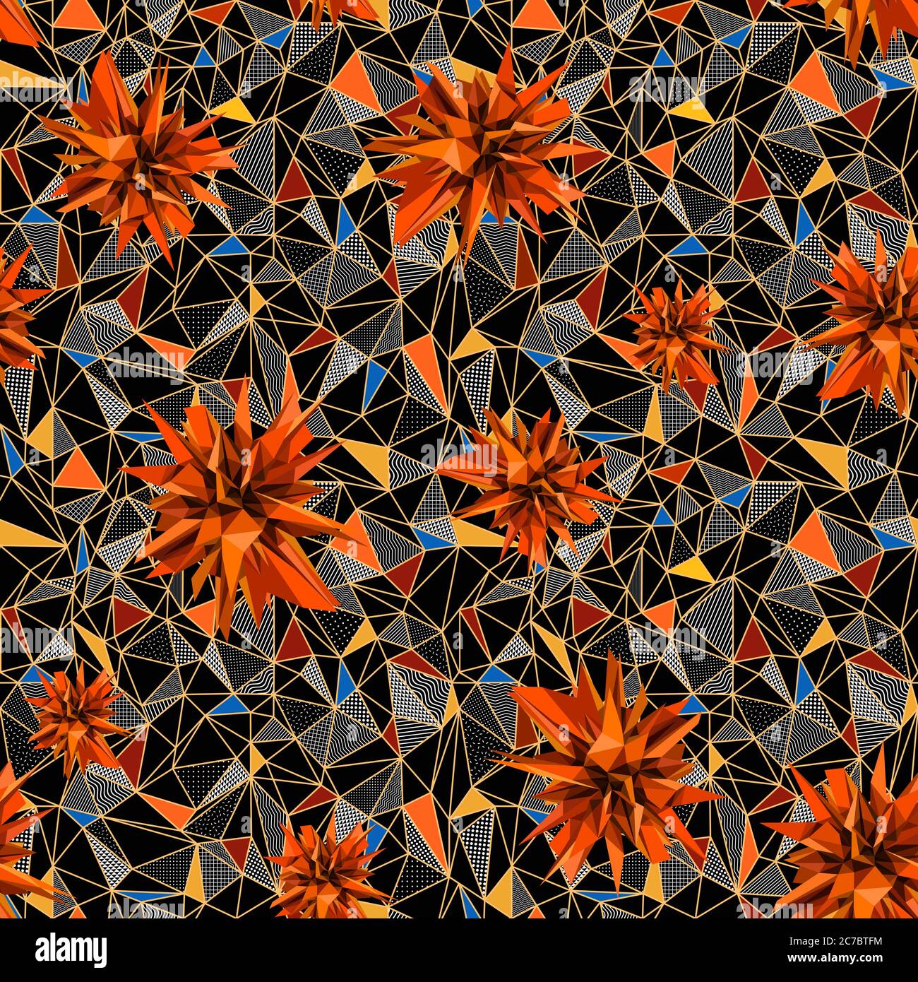 Abstract geometric triangle seamless pattern Stock Vector Image & Art ...