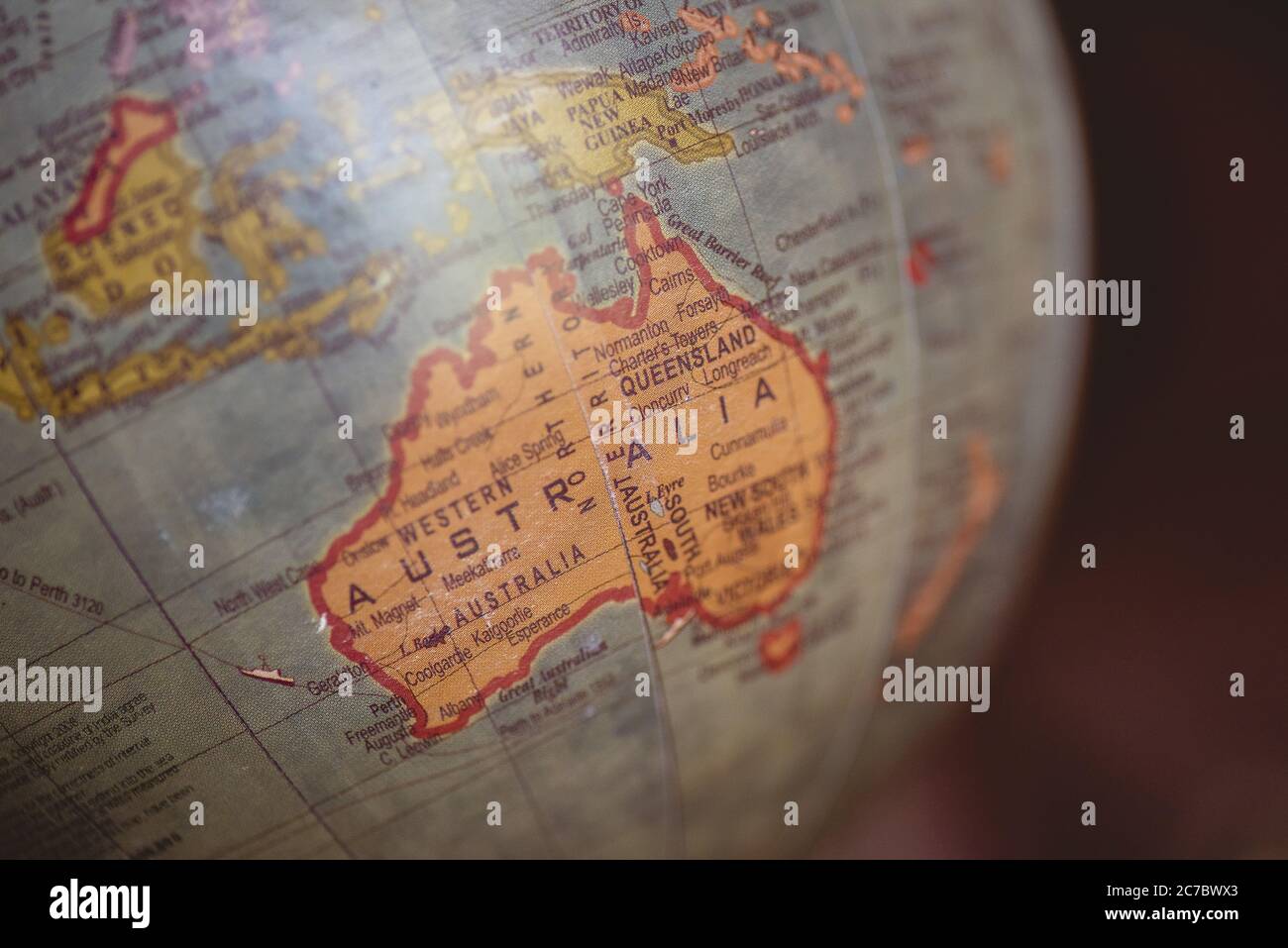 World map focus australia hi-res stock photography and images - Alamy