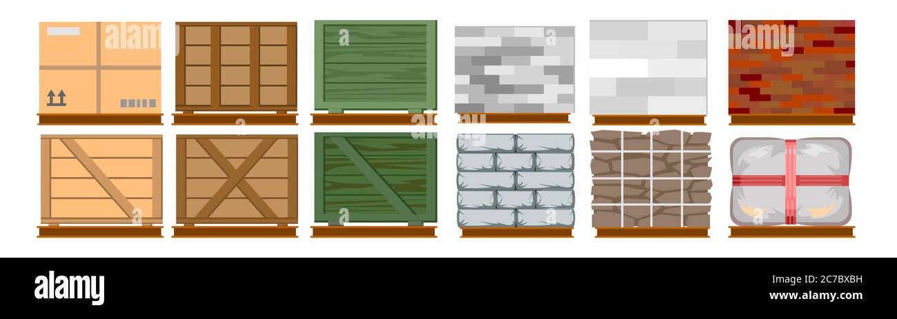 Flat boxes pallet cardboard Cut Out Stock Images & Pictures - Alamy