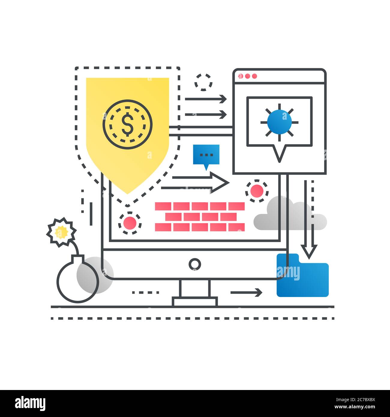 Digital payments network Stock Vector Images - Alamy