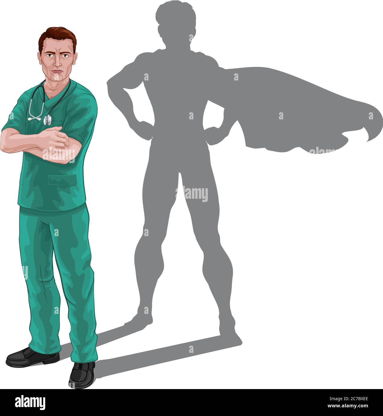 Hero doctor medical staff Cut Out Stock Images & Pictures - Alamy