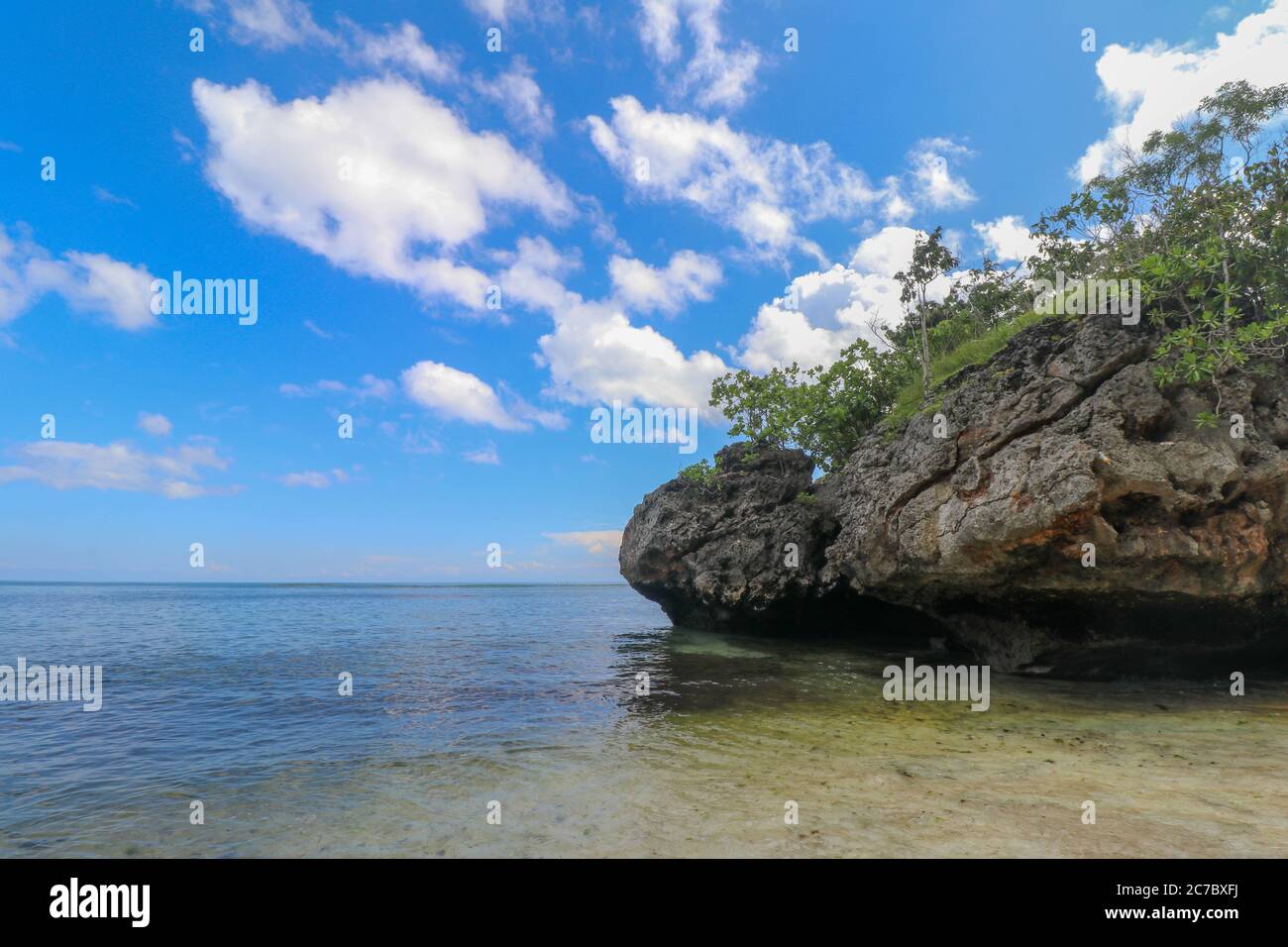 Impossible Beach in Bali Indonesia, nature vacation background. Giant ...
