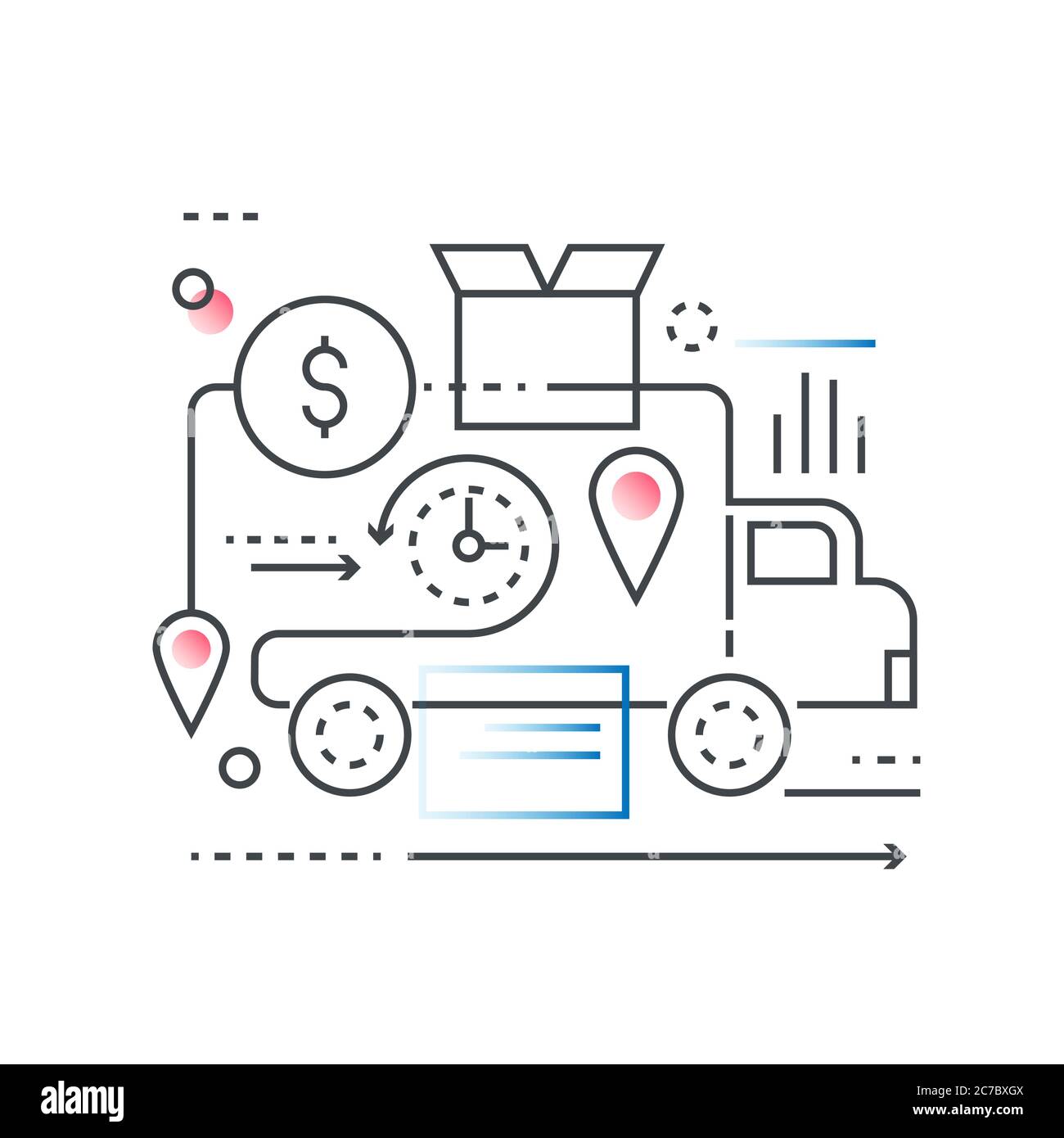 Distribution center icon Stock Vector Images - Alamy