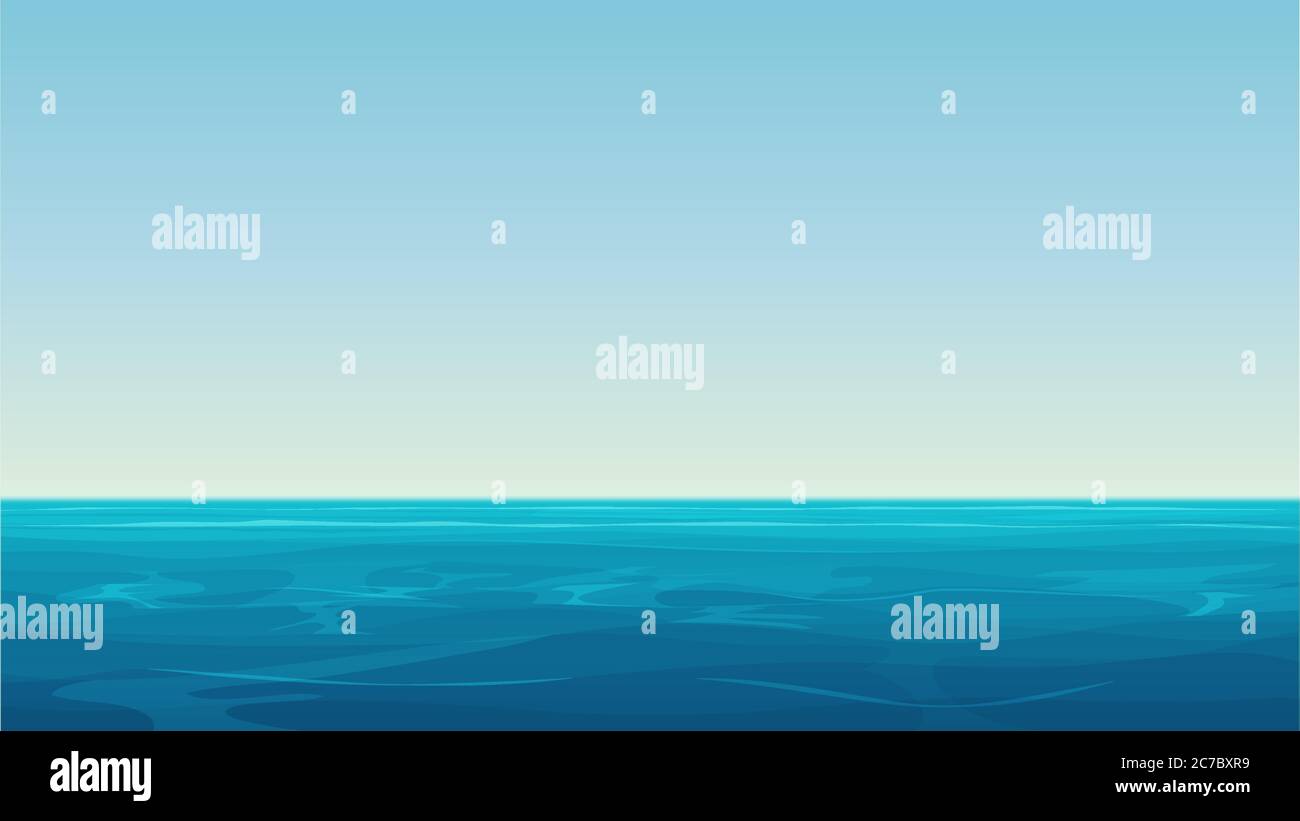 Blue ocean wallpaper Stock Vector Images - Alamy