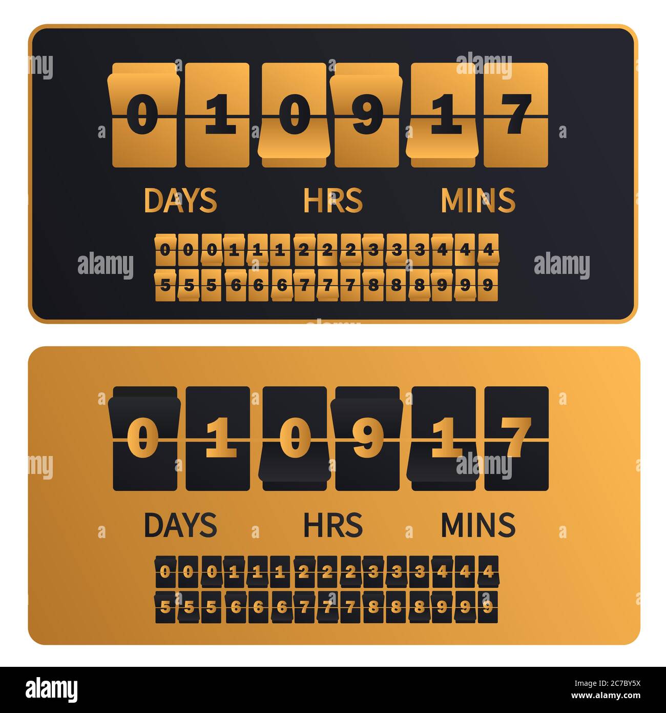 Vector countdown timer scoreboard Cut Out Stock Images & Pictures - Alamy