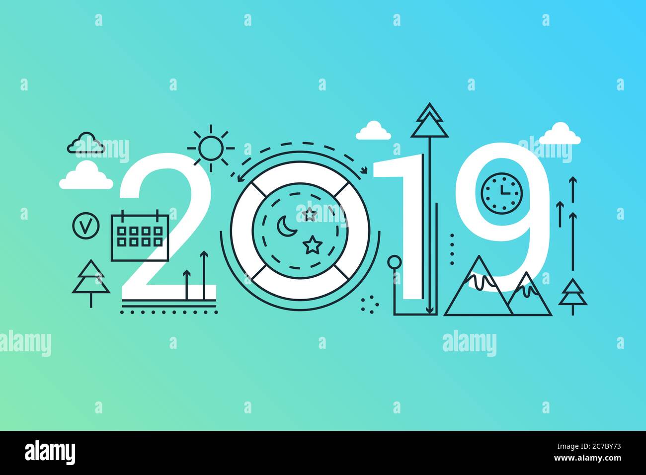 Composition happy holidays text Stock Vector Images - Alamy