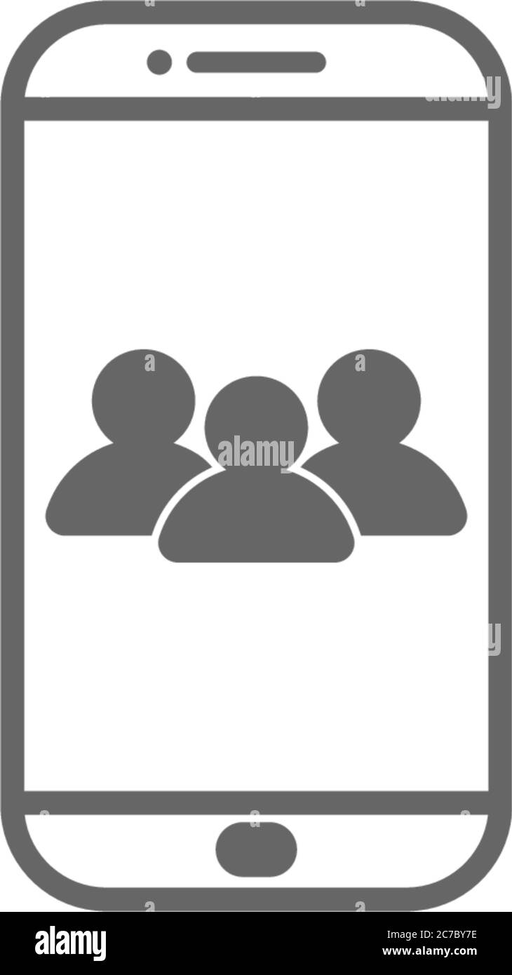 Phone group icon logo vector template illustration Stock Vector Image ...