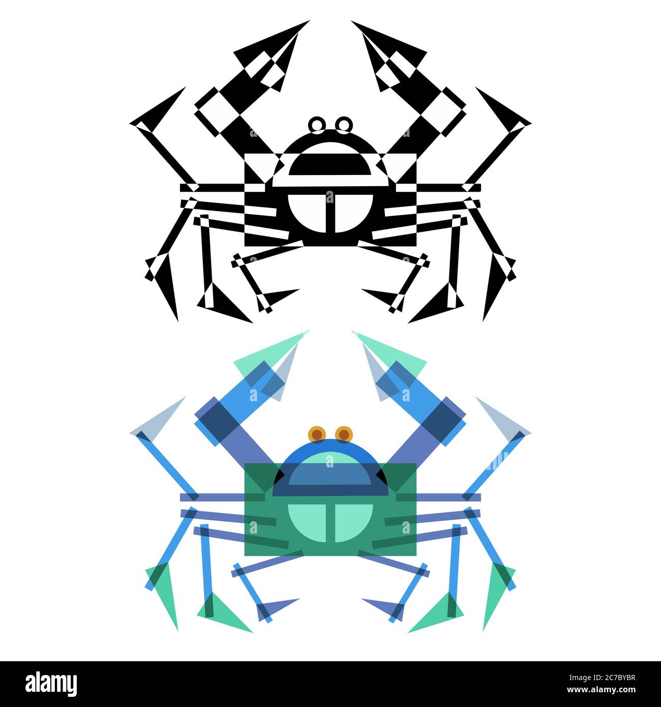 Triangle crab Stock Vector Images - Alamy