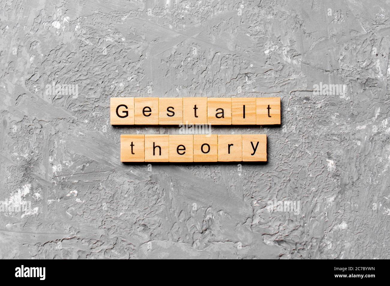 gestalt theory word written on wood block. gestalt theory text on ...