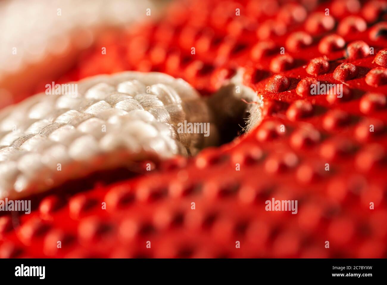 Extreme macro photo of a AFL football. Sports background Stock Photo ...