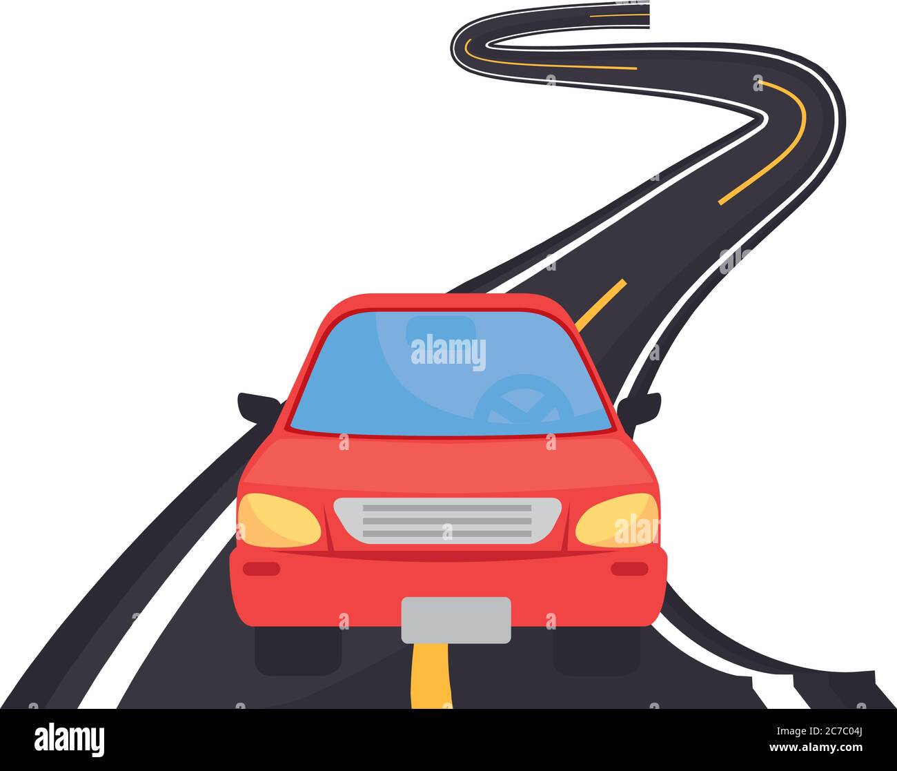 red car vehicle at street vector design Stock Vector Image & Art - Alamy