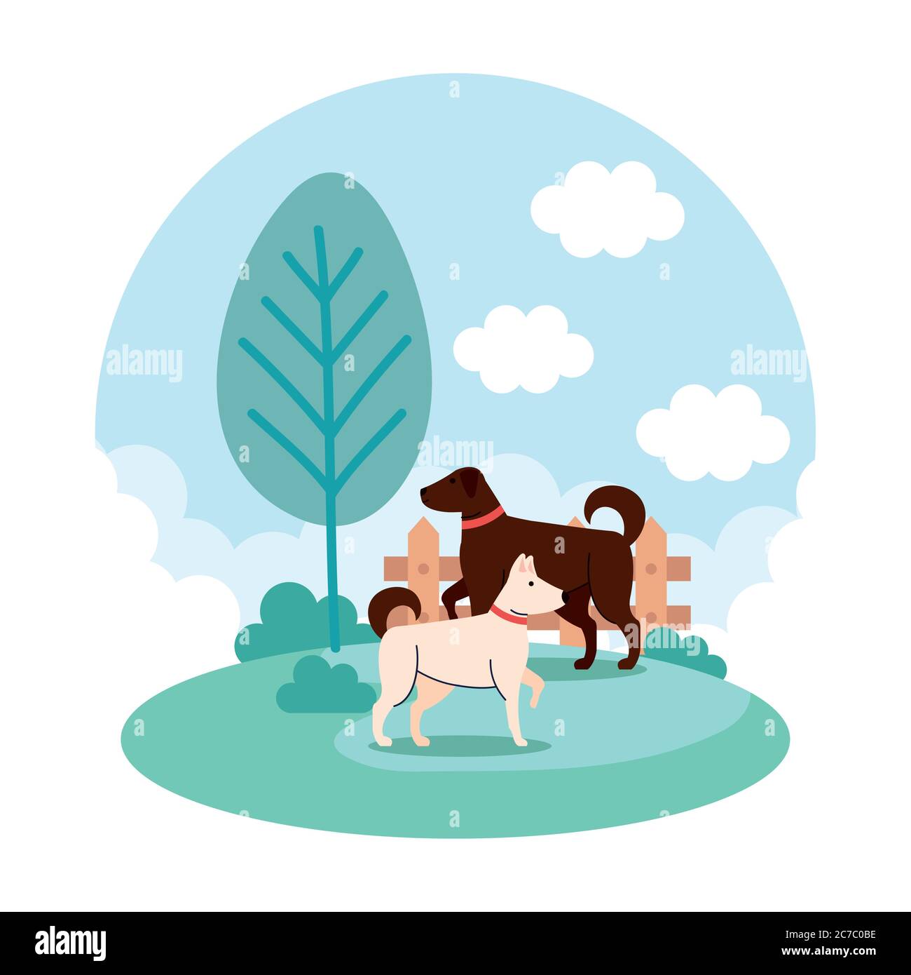 Dogs at park vector design Stock Vector Image & Art - Alamy