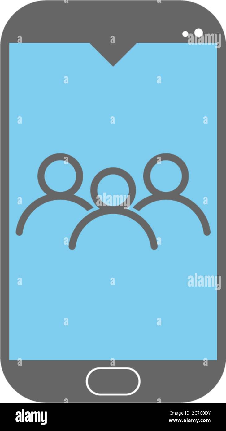 Phone group icon logo vector template illustration Stock Vector Image ...