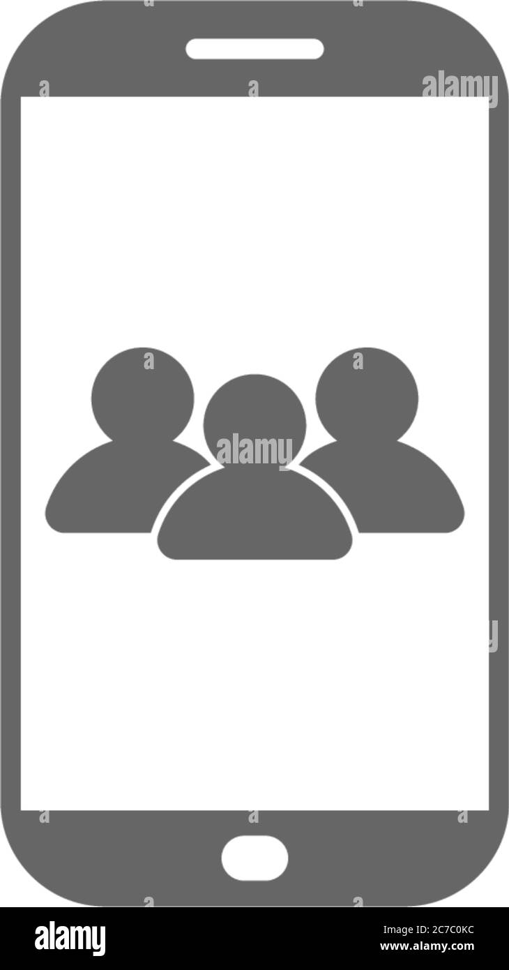 Phone group icon logo vector template illustration Stock Vector Image ...