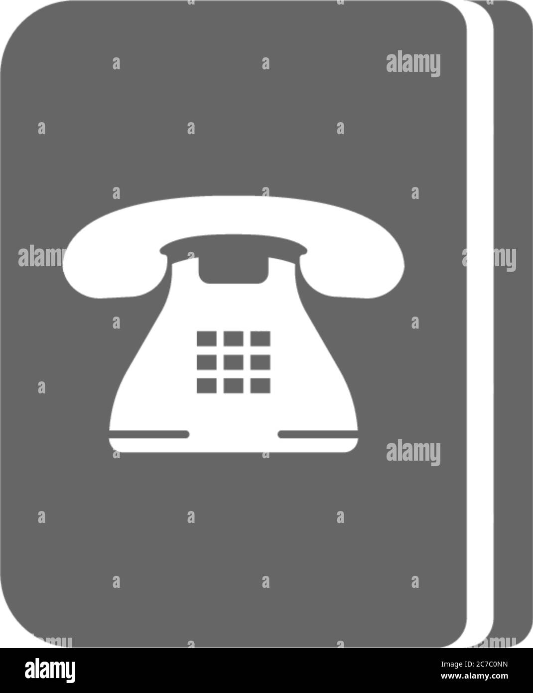 Phone book icon logo vector template illustration Stock Vector Image ...