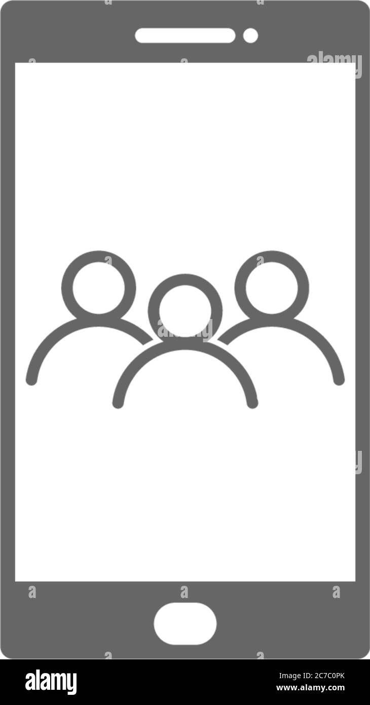 Phone group icon logo vector template illustration Stock Vector Image ...